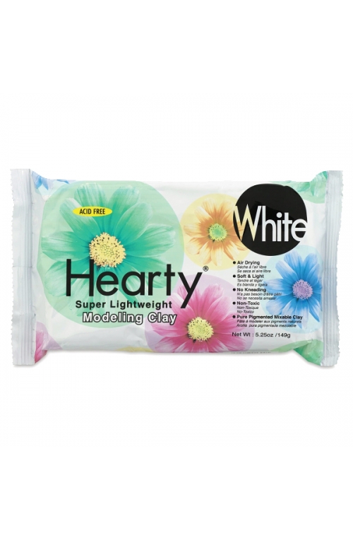 Hearty® Super Lightweight Air Dry Modeling Clay, White, 5.25 oz (149 g)