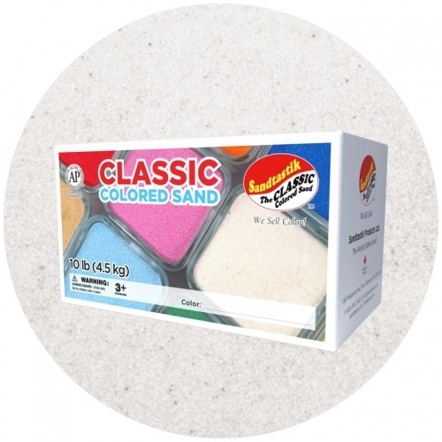 Classic Colored Sand - White - 10 lb (4.5 kg) Box