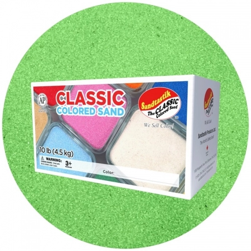 Classic Colored Sand - Fluorescent Green - 10 lb (4.5 kg) Box *SHIPPING ...