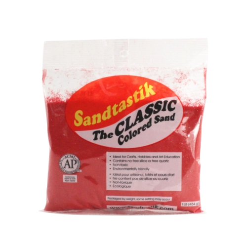 Classic Colored Sand - Red - 1 lb (454 g) Bag