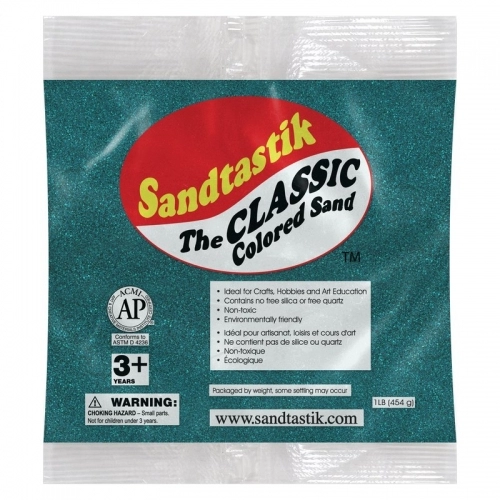 Classic Colored Sand - Teal - 1 lb (454 g) Bag
