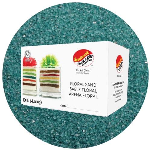 Floral Colored Sand - Teal - 10 lb (4.5 kg) Box