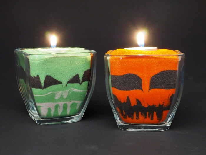 Halloween Sand Layered Ornaments using Sandtastik Classic Colored Sand